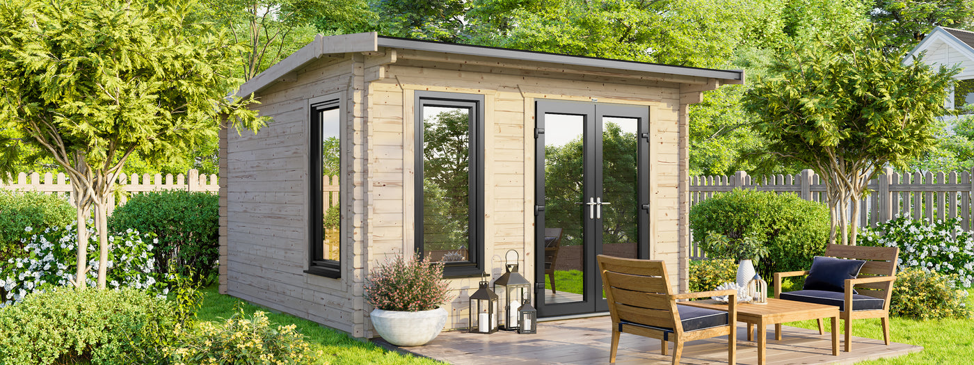Power Apex Log Cabin | Offset Apex Cabin – Purewell Timber